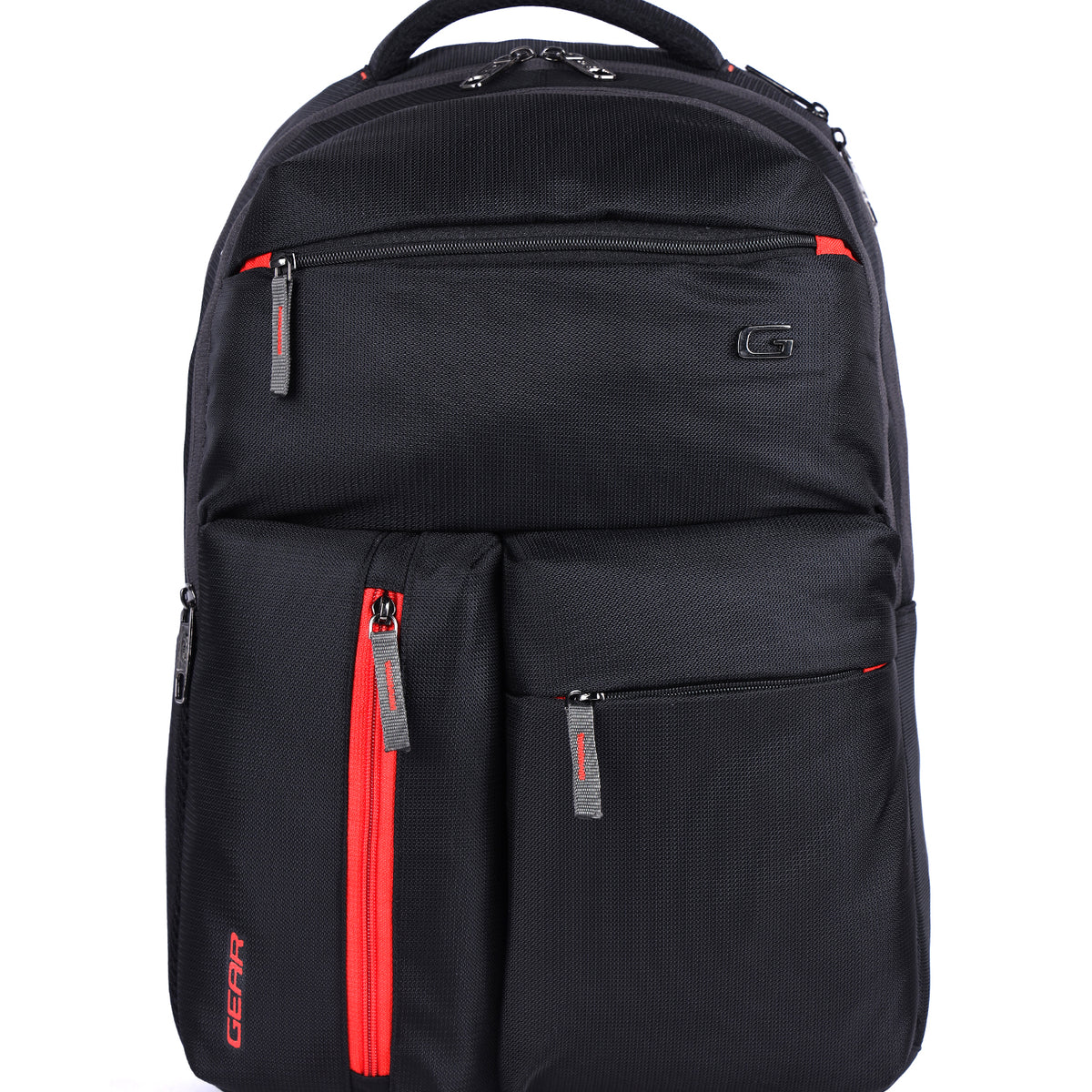 Gear Journey 29L Laptop Backpack with Rain Cover (Black-Red) – Gear ...